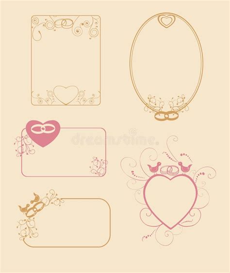 Carte De Mariage Avec Le Coeur Illustration De Vecteur Illustration