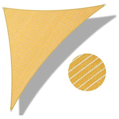 8 X 15 X 17 Triangle Sun Shade Sail Canopy Uv Block Fabric Shelter Cloth Screen Awning For