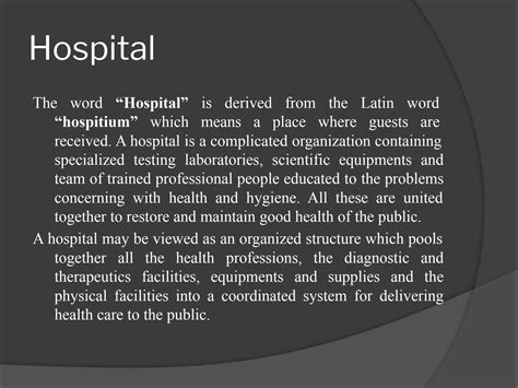 Solution Hospital Pharmacy Class Presentation Studypool