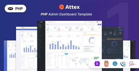 دانلود قالب Php مدیریت و داشبورد Attex
