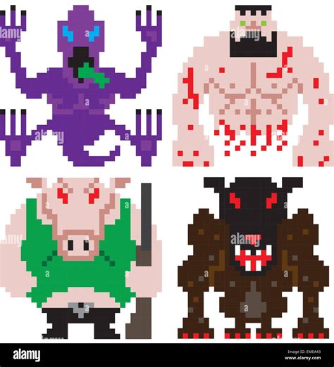 Pixel Art Minecraft Monstre Gamboahinestrosa Images