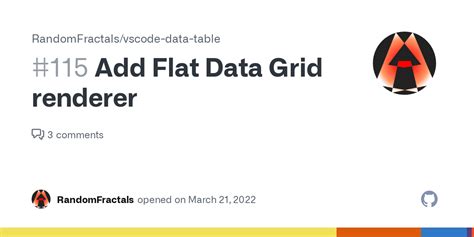 Add Flat Data Grid Renderer Issue RandomFractals Vscode Data Table GitHub