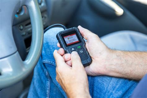 using a scan tool for auto repair diagnostics and check engine stock