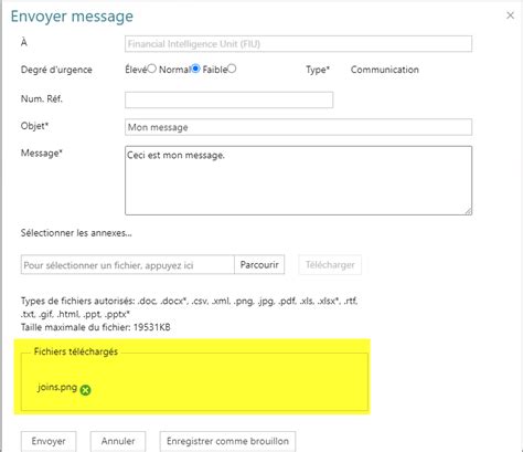 Messagerie Faq Goaml