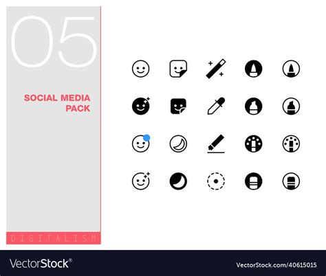 Internet Social Media Icons Royalty Free Vector Image