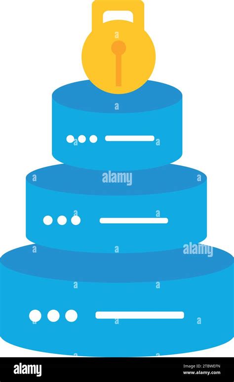 Data Security Illustration Of Servers And Padlock Vector Isolated Stock Vector Image And Art Alamy