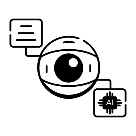 Premium Vector Linear Icon Of Ai Gadgets