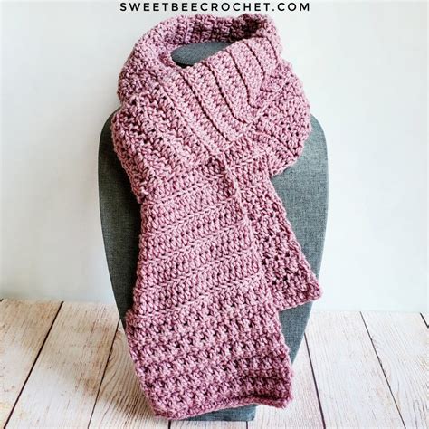 Free Crochet Pattern Loops And Ridges Scarf Sweet Bee Crochet