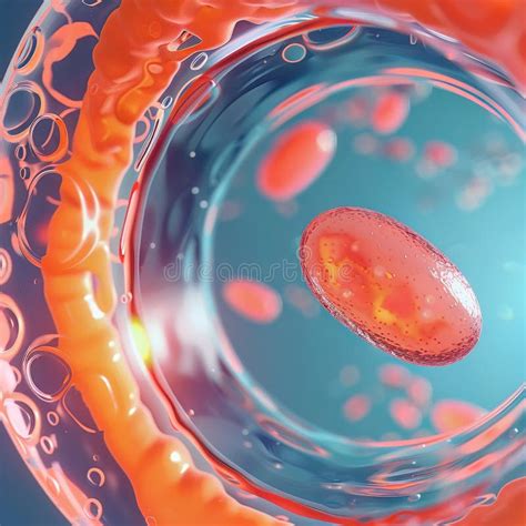 Closeup Of An Artificial Ovary Releasing Hormones Representing