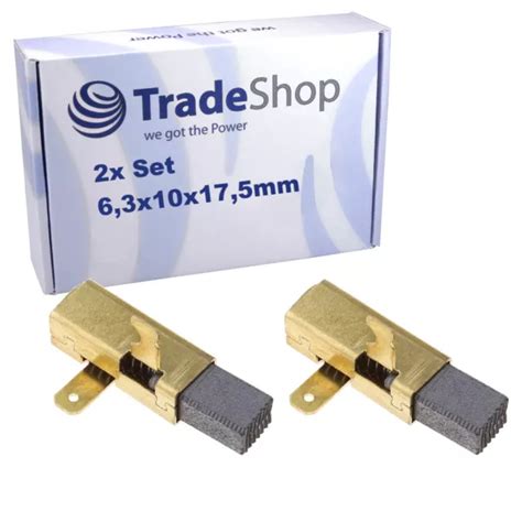 2X MOTORKOHLEN KOHLEBÜRSTEN 6 3 x 10 x 17 5mm für Festool HL 750 Kapex