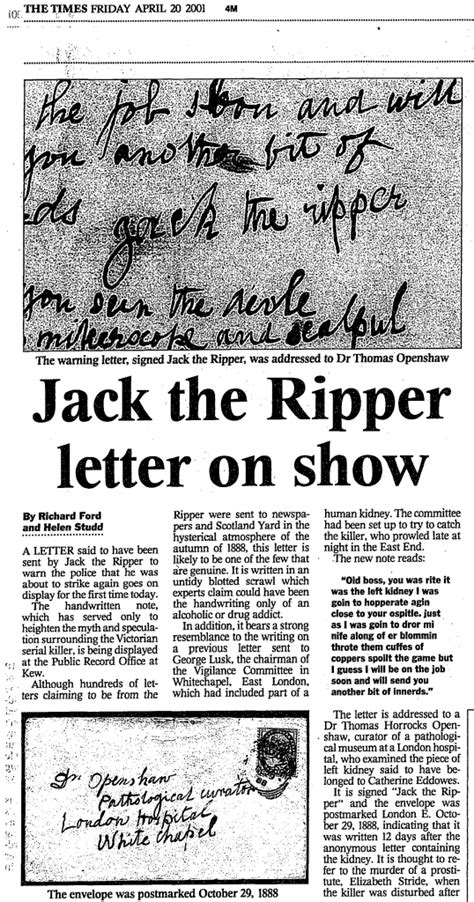 Jack The Ripper Letters From Hell 20 Facts About The Jack The Ripper