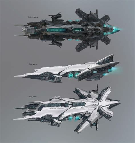 Futuristic Spaceships Concept Art