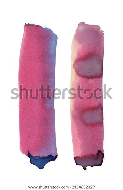 흰색으로 분리된 워터컬러 브러쉬 선 손 스톡 일러스트 2154632329 Shutterstock