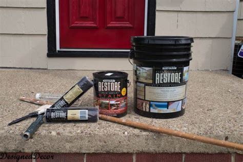Applying Rust Oleum Restore Deck And Concrete To My Front Steps