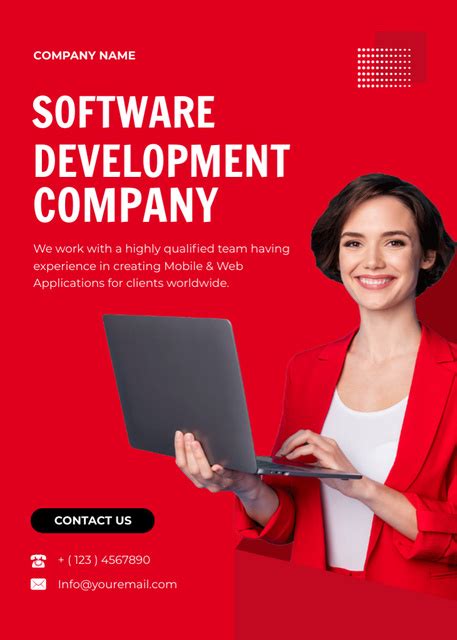 Software Development Company Services Online Flyer Template Vistacreate