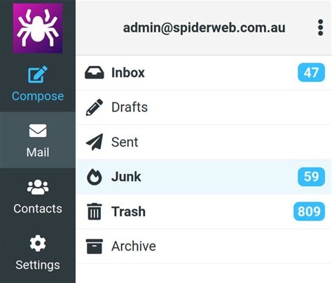Imap Junk Folder Spiderweb