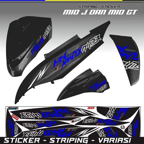 Jual STRIPNG LIST STIKER VARIASI MOTOR MIO ALL J MIO GT MOTIF BARU