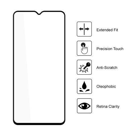 Full Tempered Glass Screen Protector For Oneplus 7t Black