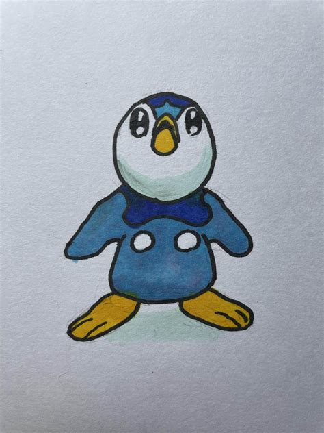 空を見つめるポッチャマ ポケモンキッズイラストコンテスト テーマは「キミとポケモンの出会い」！ 投稿一覧 ポケモンキッズイラスト