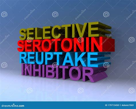 Selective Serotonin Reuptake Inhibitor Stock Illustration