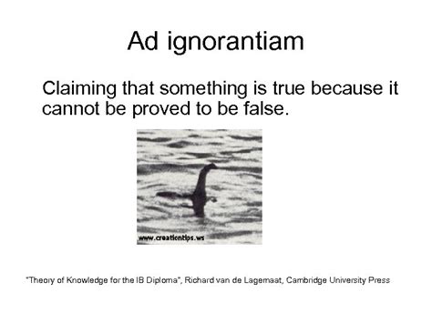 A Summary Of Common Fallacies Ad Ignorantiam