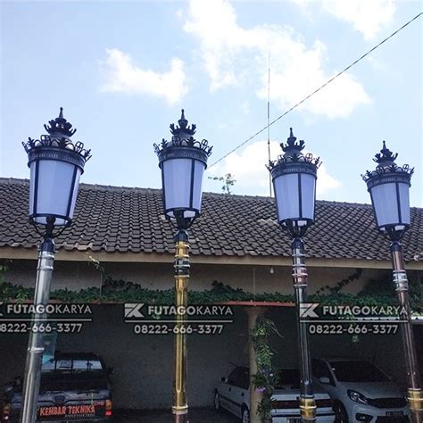 Tiang Lampu Jalan Stainless Steel Minimalis Futago Karya