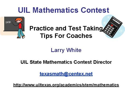 UIL Mathematics Contest Practice And Test Taking Tips