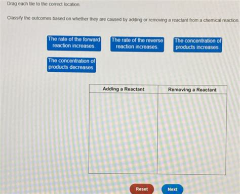 Solved Drag Each Tile To The Correct Location Classify The Outcomes