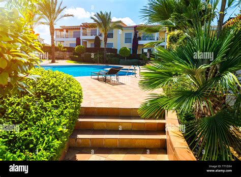 Great Backyard With Swimming Pool Hot Tub And Lounge Chairs Swimming