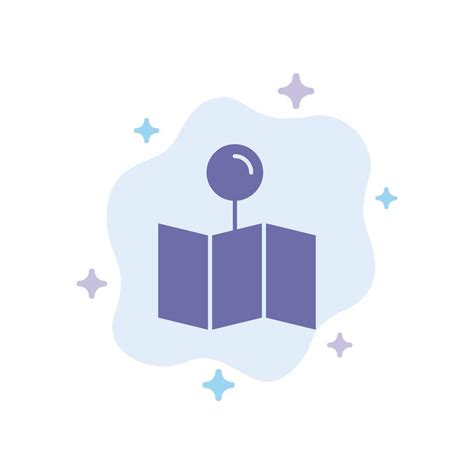 Location Map Pointer Pin Blue Icon On Abstract Cloud Background