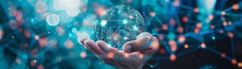 Hand Holding A Digital Globe With Network Connections And Data Points