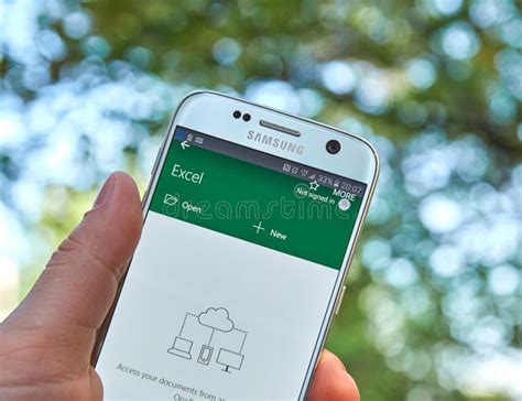 microsoft office excel app editorial stock image image of online