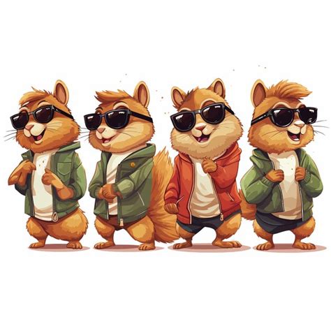 Premium Vector Funky Chimpunk