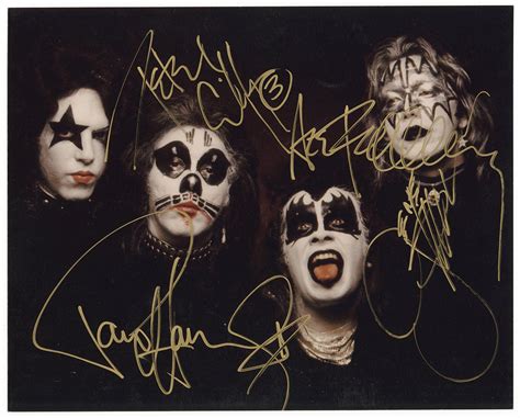 Lot Detail Kiss Debut Album Cover Outtake 8 X 10 Autograph Photo