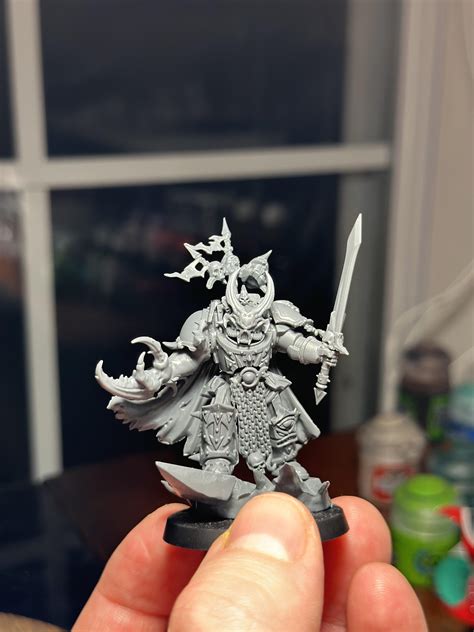 Chaos Lord In Terminator Armor Kitbash Counts As Having A Power Sword Lightning Claw For The