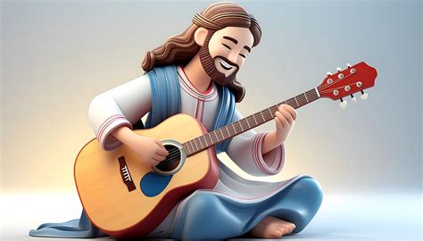 Download Ai Generated Jesus Guitar Royalty Free Stock Illustration