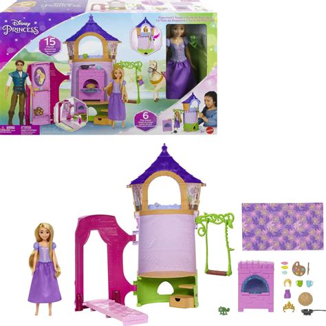 Disney Princess Toys Rapunzel Posable Doll And Tower