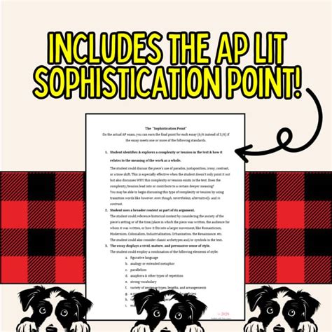 Poetry Analysis Essay Rubrics Ap Lit With Sophistication Point 2 Versions