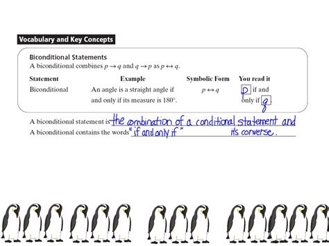 Biconditionals And Definitions Guided Notes 3rd Ppt