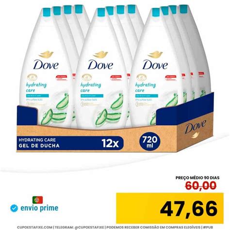 Dove Gel De Duche Hidratante Para Pele Seca Com Aloe Vera Pack De