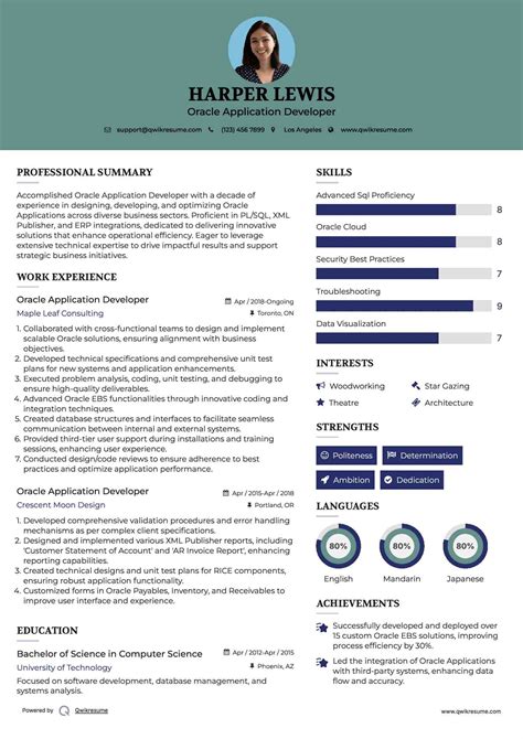 10 Oracle Application Developer Resume Samples And Templates For 2025