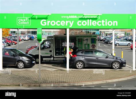 Asda Supermarket Click And Collect Grocery Point Mansfield Uk