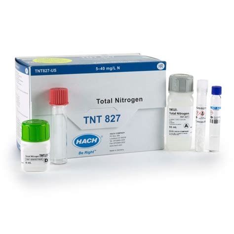 Nitrogen Total Tntplus Vial Test Hr 5 40 Mgl N 25 Tests Hach