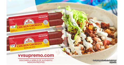 Vandv Supremo Foods Inc Introduces Authentic Chicken Chorizo Expanding