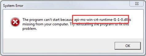Solved Api Ms Win Crt Runtime L Dll Is Missing Driver Easy