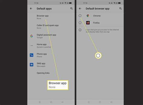 how to set chrome as default browser on android