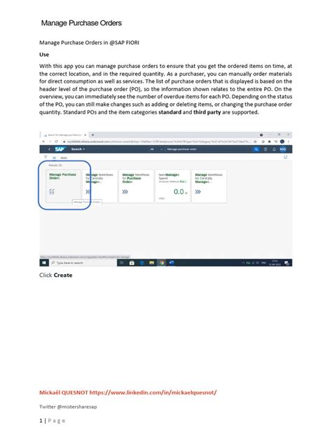 Manage Purchase Orders In Sap Fiori Pdf Computing Business