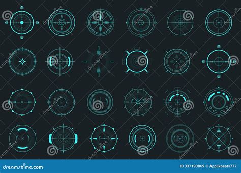 HUD Target Pointer Mega Set Elements In Flat Graphic Design Bundle