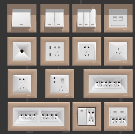 Brown Socket With White Center Collection Sketchup Model Thousands Of