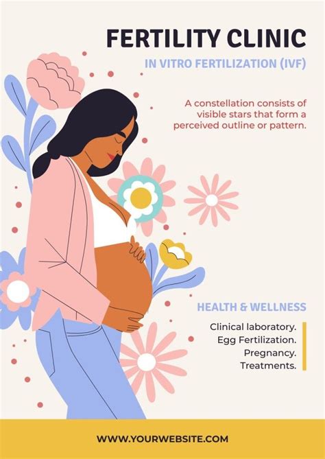 Hand Drawn Floral Fertility Clinic Ivf Services Poster In 2024 How To